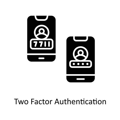 Two Factor Authentication Vector Solid Icons Simple Stock Illustration Stock 23253017 Vector