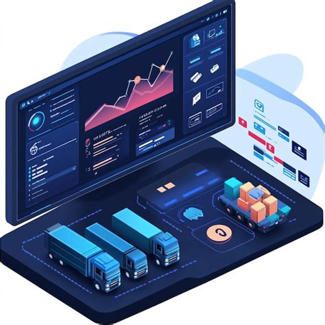 A Visual Of A Logistics Dashboard Tracking Realtime Shipping Status And Delivery Times For An