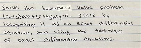 Solve The Boundary Value Problem