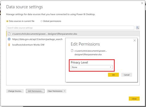 chris webb s bi blog data privacy settings in power bi power query