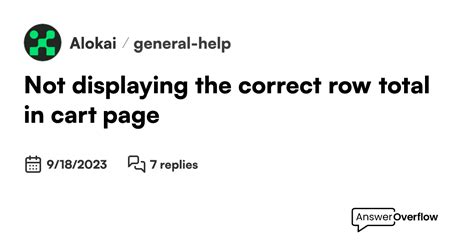 Not Displaying The Correct Row Total In Cart Page Alokai