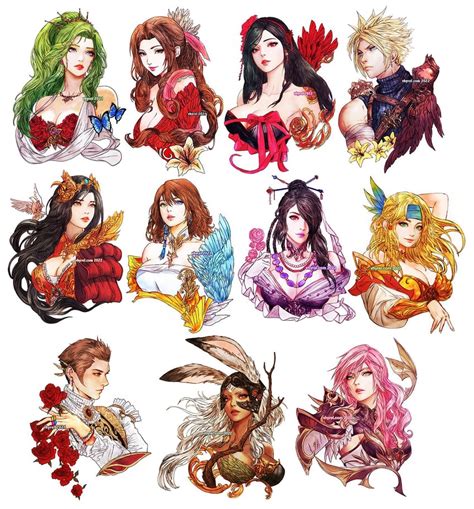 Tifa Lockhart Cloud Strife Aerith Gainsborough Terra Branford Yuna And More Final