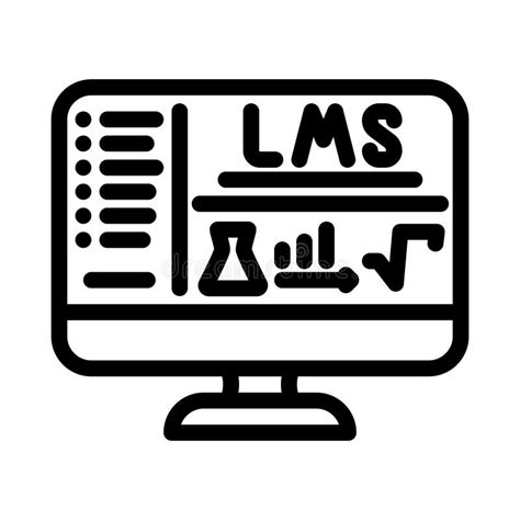 Learning Management System Education Platform Line Icon Vector Illustration Stock Illustration