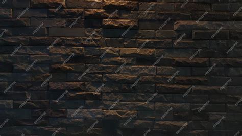 Premium Photo Stone Wall Cladding Light Lantern Gradient In Dark