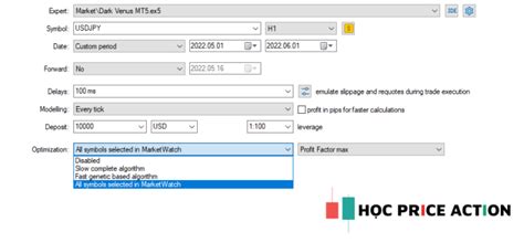 Hướng dẫn backtest strategy trên MT5 một cách chi tiết nhất Học Price Action