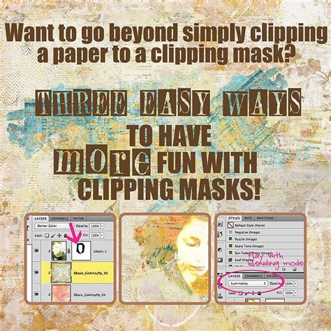 More Fun With Clipping Masks Scrapbook Tutorial Gimp Tutorial