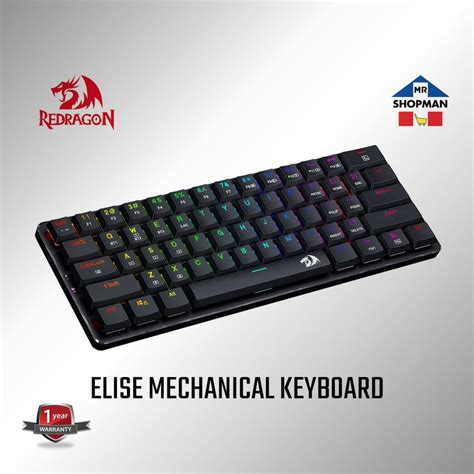 Redragon Elise Pro Wireless Tri Mode K615 60% RGB Mechanical Keyboard ...
