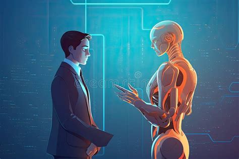 Ai Robotico Tecnologia Futuristica O Apprendimento Automatico Volto Umanoide Comunicazione