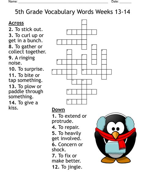 5th Grade Crossword Puzzles Worksheets Puzzle Worksheets Printable