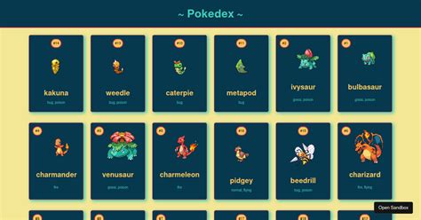 Solaguilera Pokedex Codesandbox