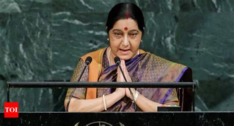 Sushma Swarajs Un Speech Takes Twitter By Storm India News Times