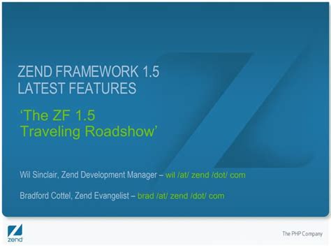 san francisco php meetup presentation on zend framework ppt