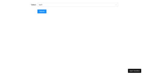 表单方法调用 Ant Design Demo Codesandbox