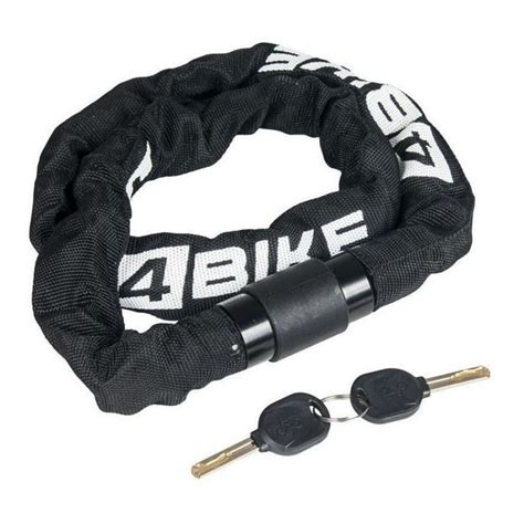 Велозамок противоугонный 4Bike 605, цепь 6x1000 мм, с ключом, черный ...