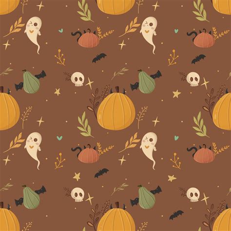 Иллюстрация Паттерн “halloween” в стиле 2d декоративный детский