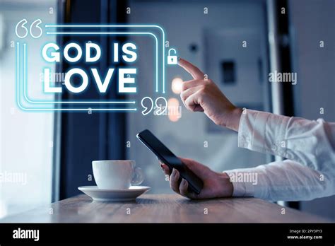 Handwriting Text God Is Love Concept Meaning Believing In Jesus Having