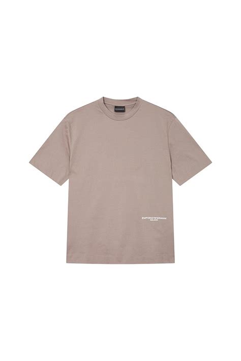 Emporio Armani엠포리오 아르마니 남성 밀라노 로고 코튼 티셔츠 Sivillage 에스아이빌리지