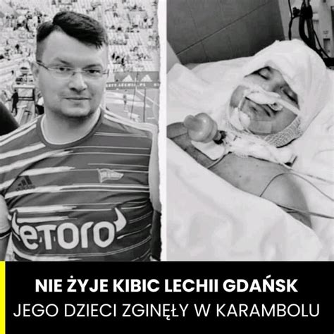 Nie żyje kibic Lechii Gdańsk Kamil Rupiński Jego dzieci zginęły w