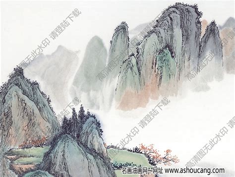 水墨山水画58 高清大图下载 名画油画网
