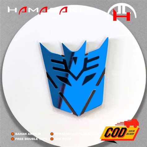 Jual Emblem Trasnformers Logo Transfomers Emblem Logo 3d Timbul Emblem