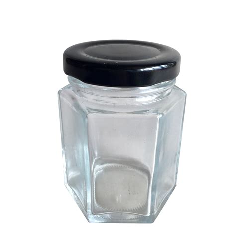 Bulk 12pc Packed 4oz110ml Hexagon Glass Jam Je Grandado