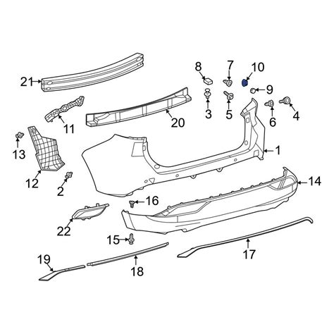 Toyota Oe 7682860030 Bumper Cover Nut
