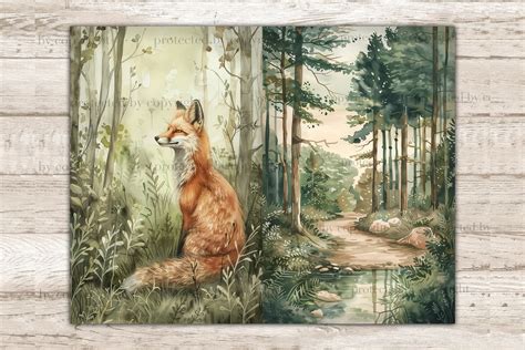 Woodland Junk Journal Page Forest Animals Printable By Glamartzhanna
