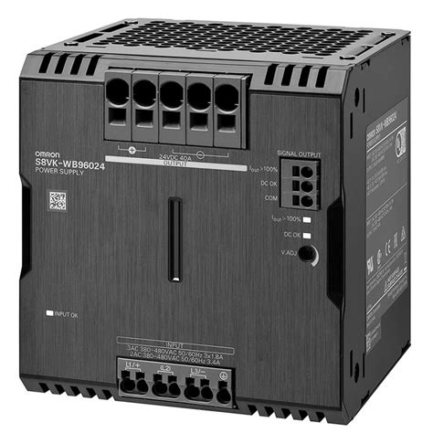 S8VK WB96024 Omron S8VK W DIN Rail Power Supply 400V Ac Input 24V