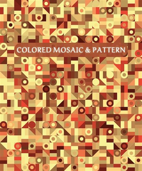 Premium Vector Geometric Shape Pattern With Multicolored