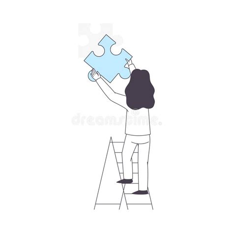 Assembling Puzzle Pieces Stock Illustrations 600 Assembling Puzzle