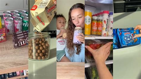 Tiktok Compilation Asmr Snack Fridge Pantry Kitchen Restock