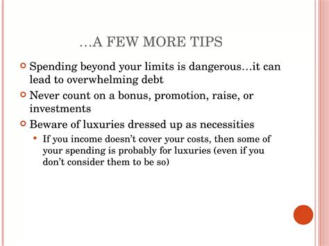 Budgeting 101 Ppt