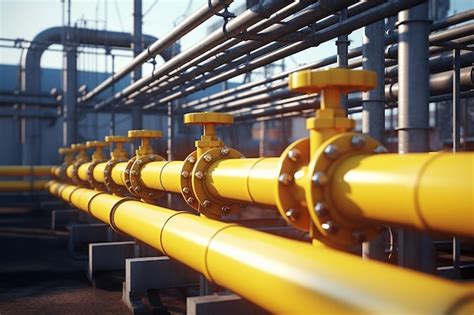 Premium Photo Energy Arteries Yellow Gas Pipeline In The Oil And