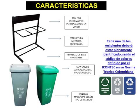 Punto ecológico de 55 litros tres puestos en Bogota Ecoreciclaje