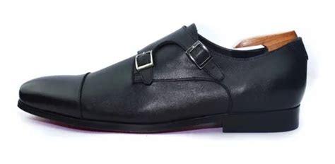 Zapato Vestir Piel Liso Negro Monk Caballero Andre Bocassi