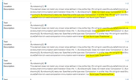 Improve Slicing That Info Entry 1 Warnings Are Not Shown · Issue 106 · Hl7chch Emed · Github