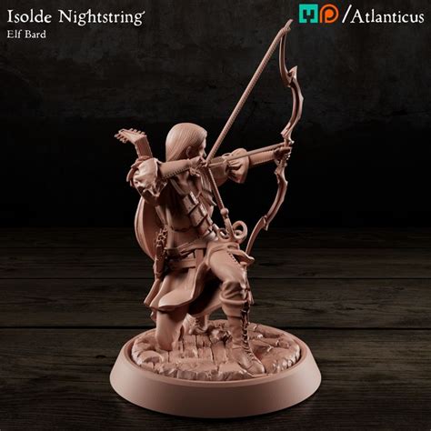 3d Printable Female Elf Bard Isolde Nightstring Longbow By