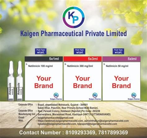 Netilmicin Sulfate Injection 50mg1ml At Rs 30vial In Bemetra Id