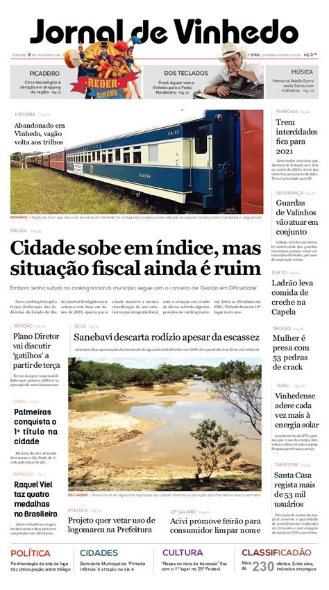 Calaméo Jornal De Vinhedo Sábado 2 De Npvembro De 2019 Edic 1769