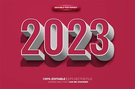 Premium Vector 2023 Trend Viva Magenta Bold 3d Editable Text Effect