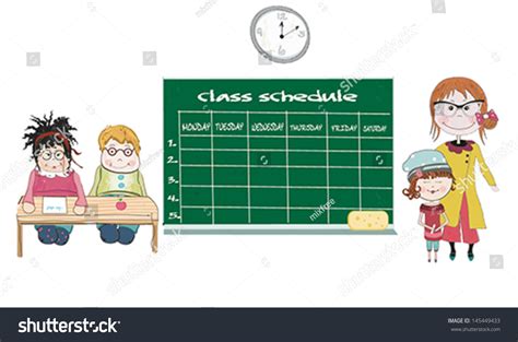 English Class Schedule Clipart