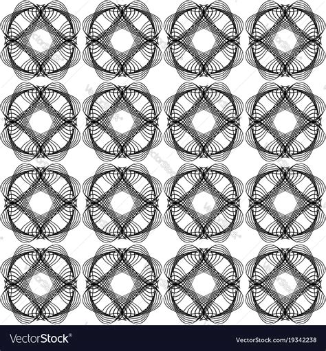 Design Seamless Monochrome Decorative Pattern Vector Image