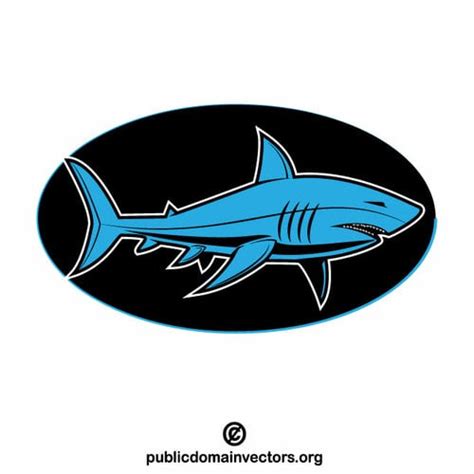 Blue Shark Clip Art Public Domain Vectors