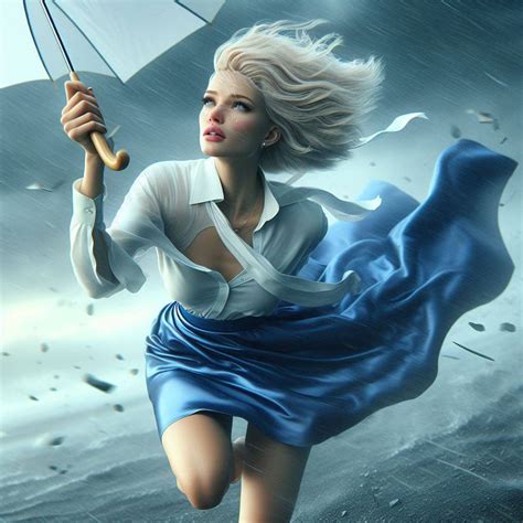 Windy Blue Satin Skirt In Storm And Blouse By Fumikagee On Deviantart