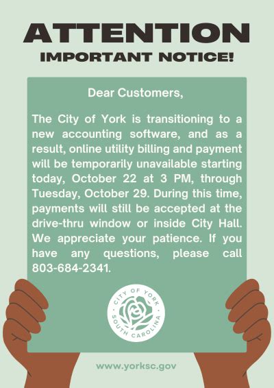 Software Transition Notice York Sc