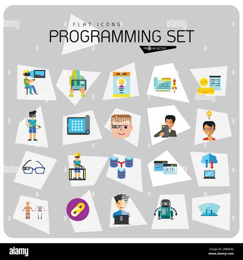 Programming Icon Set Stock Vector Image Art Alamy
