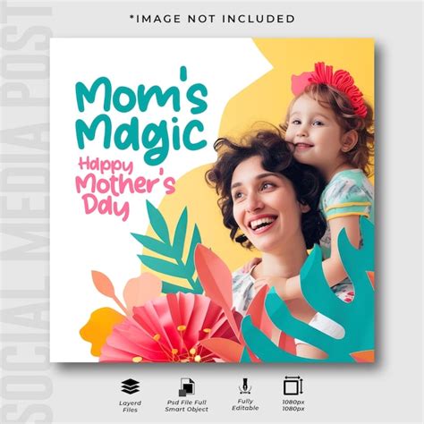 Premium Psd Realistic Mothers Day Instagram Post Template