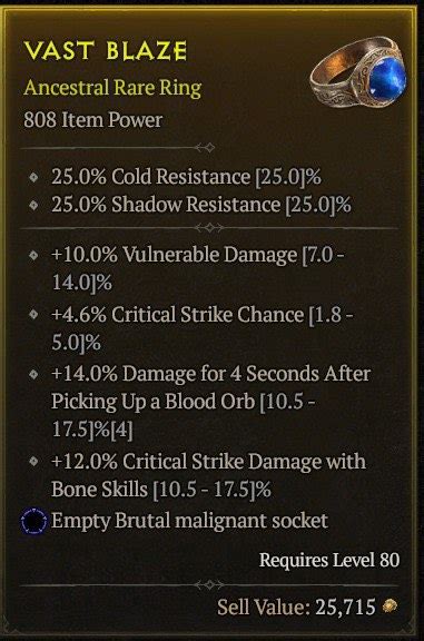 S Diablo Necro Ring For Bone Spear Video Gaming Gaming Accessories In Game Products On