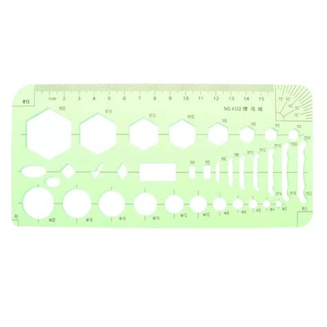 Stationery Drafting Drawing Measuring Tool Geometric Combine Template Ruler 8 48 Picclick Au