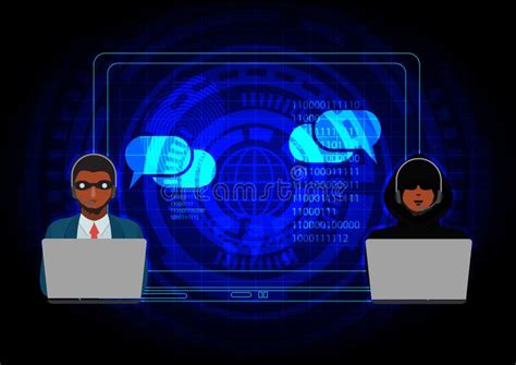Hacker Using The Internet Hacked Abstract Computer Serverillustrator